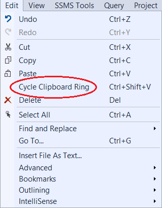 Cycle Through Your Clipboard History In SSMS - Matthew McGiffen Data